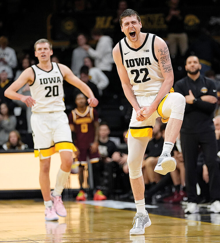 McCaffrey & Sandfort help Iowa erase 20-point deficit, beat Minnesota ...